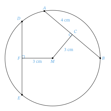 Leçon : Relations entre les cordes et le centre d'un cercle | Nagwa